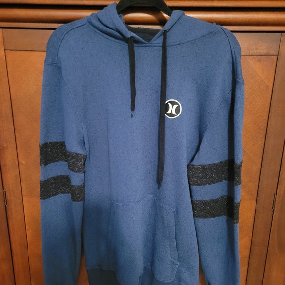 Hurley | Shirts | Hurley Mens Medium Blue Hooded Pullover Sweatshirt ...